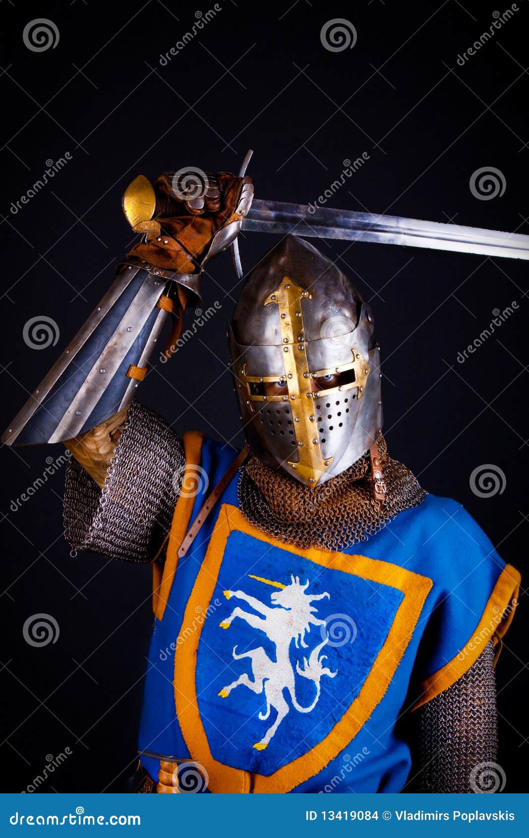 Fighter with sword stock photo. Image of male, history - 13419084