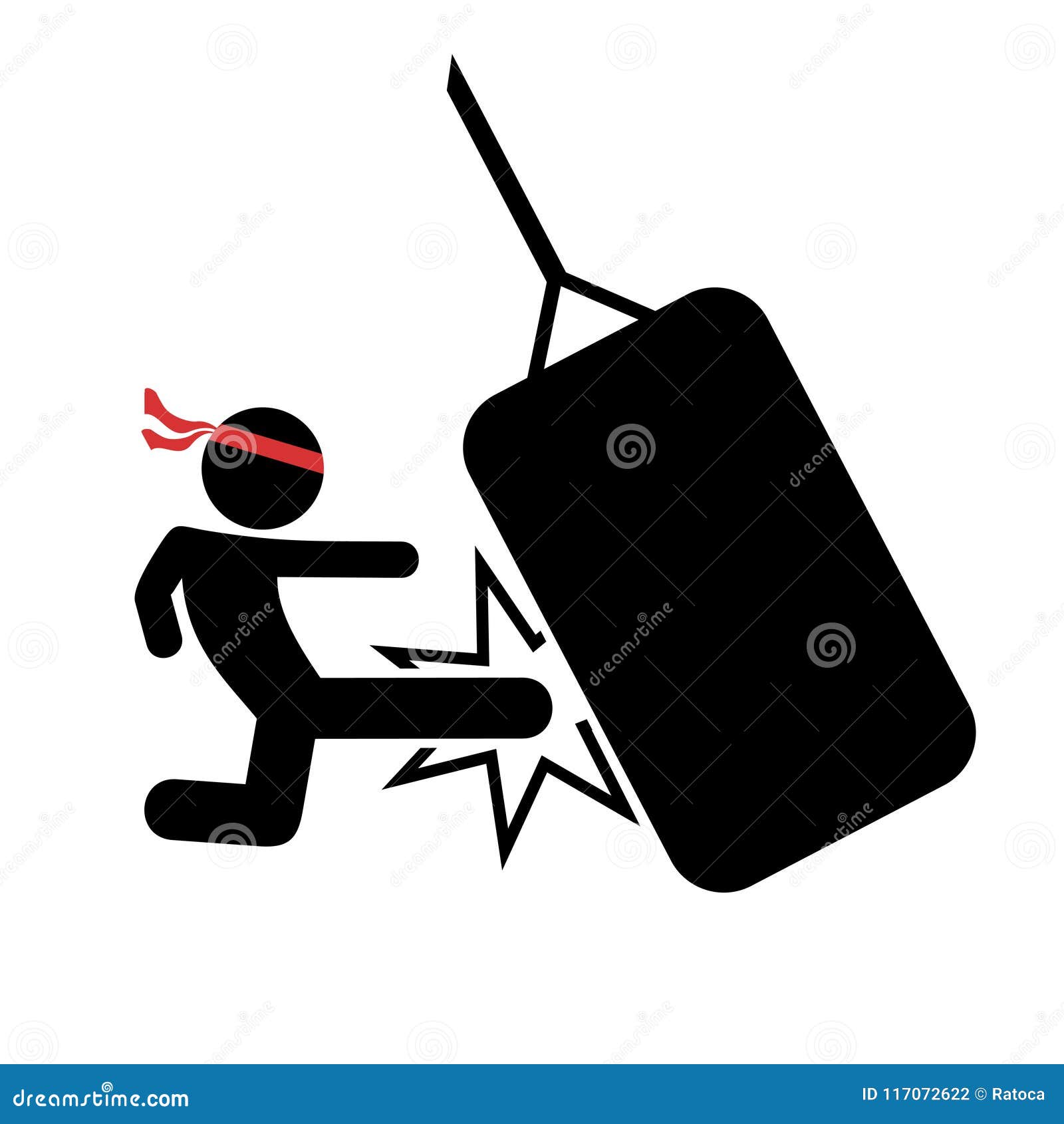 Fighter symbol stock vector. Illustration of martial - 117072622