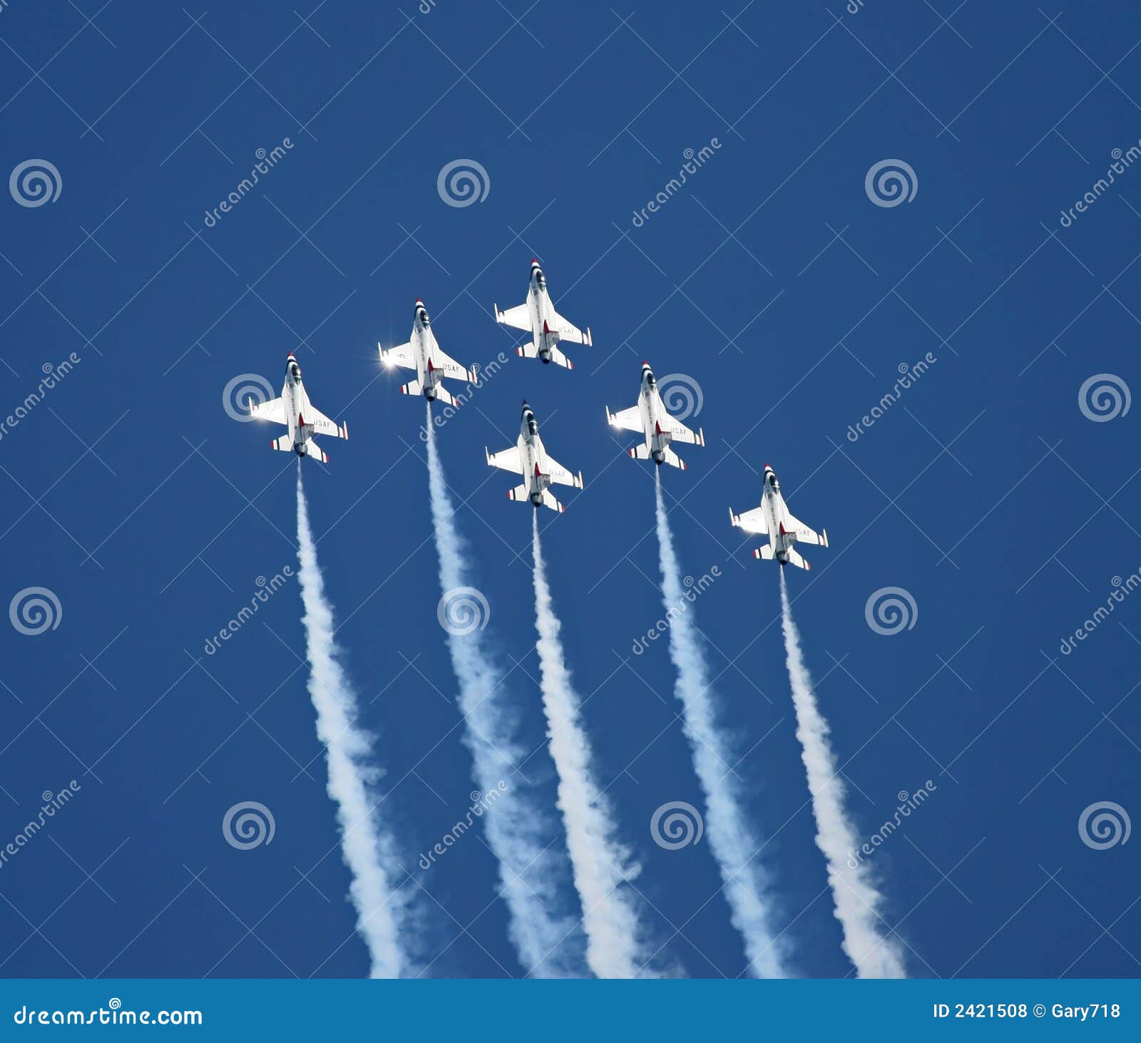 A fighter team formation stock photo. Image of aerial - 2421508