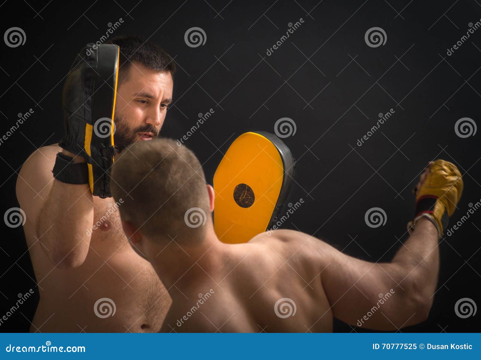 Fighter training MMA stock image. Image of fighting, coach - 70777525