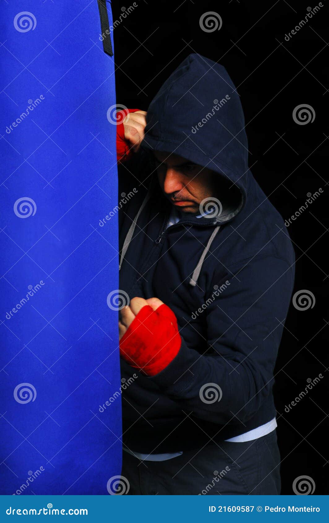 Fighter in a Training Moment Stock Image - Image of adult, hitting ...