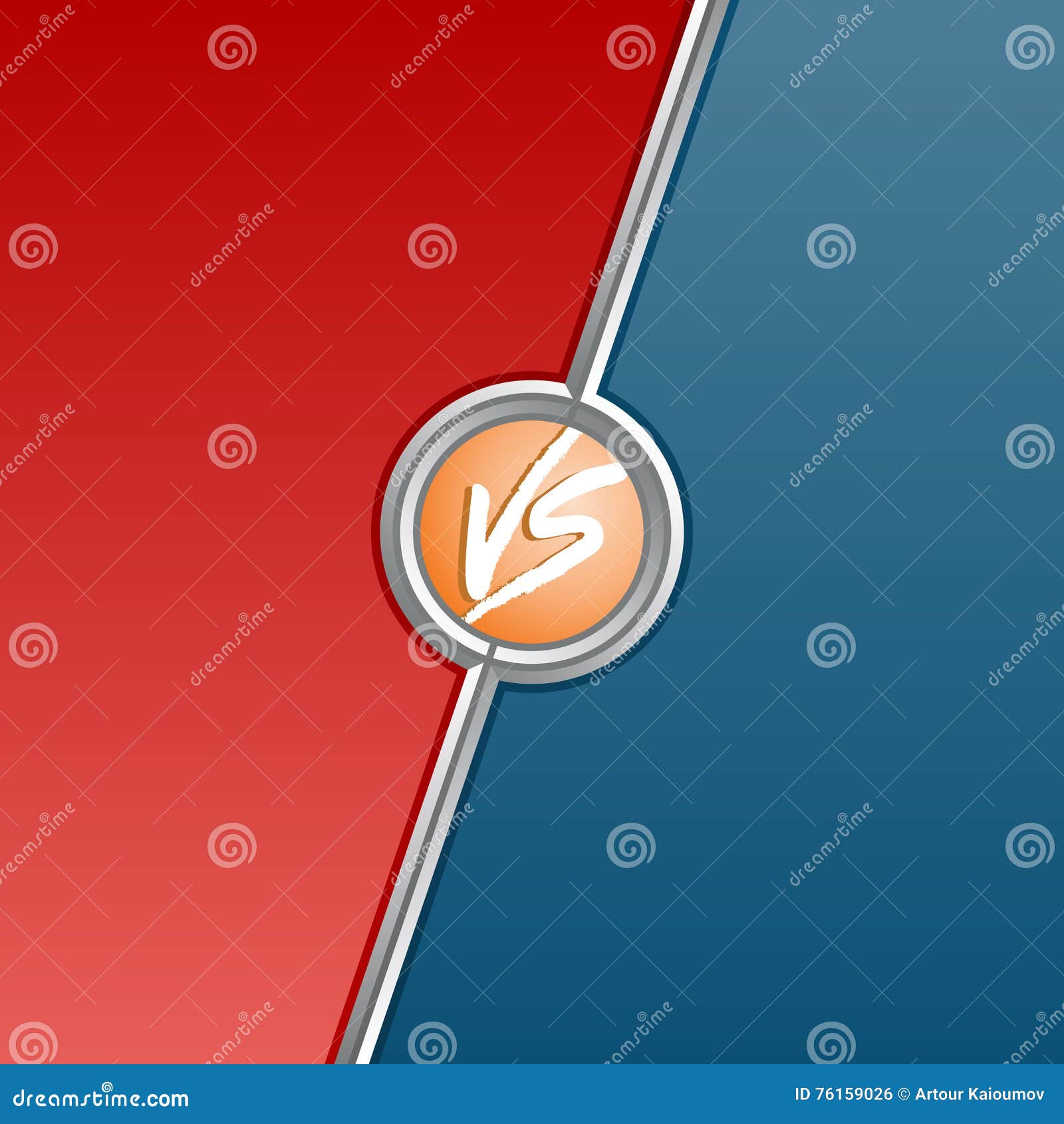 Fighter Versus Screen With Blank Octagonal Frames. Vector Illustration ...