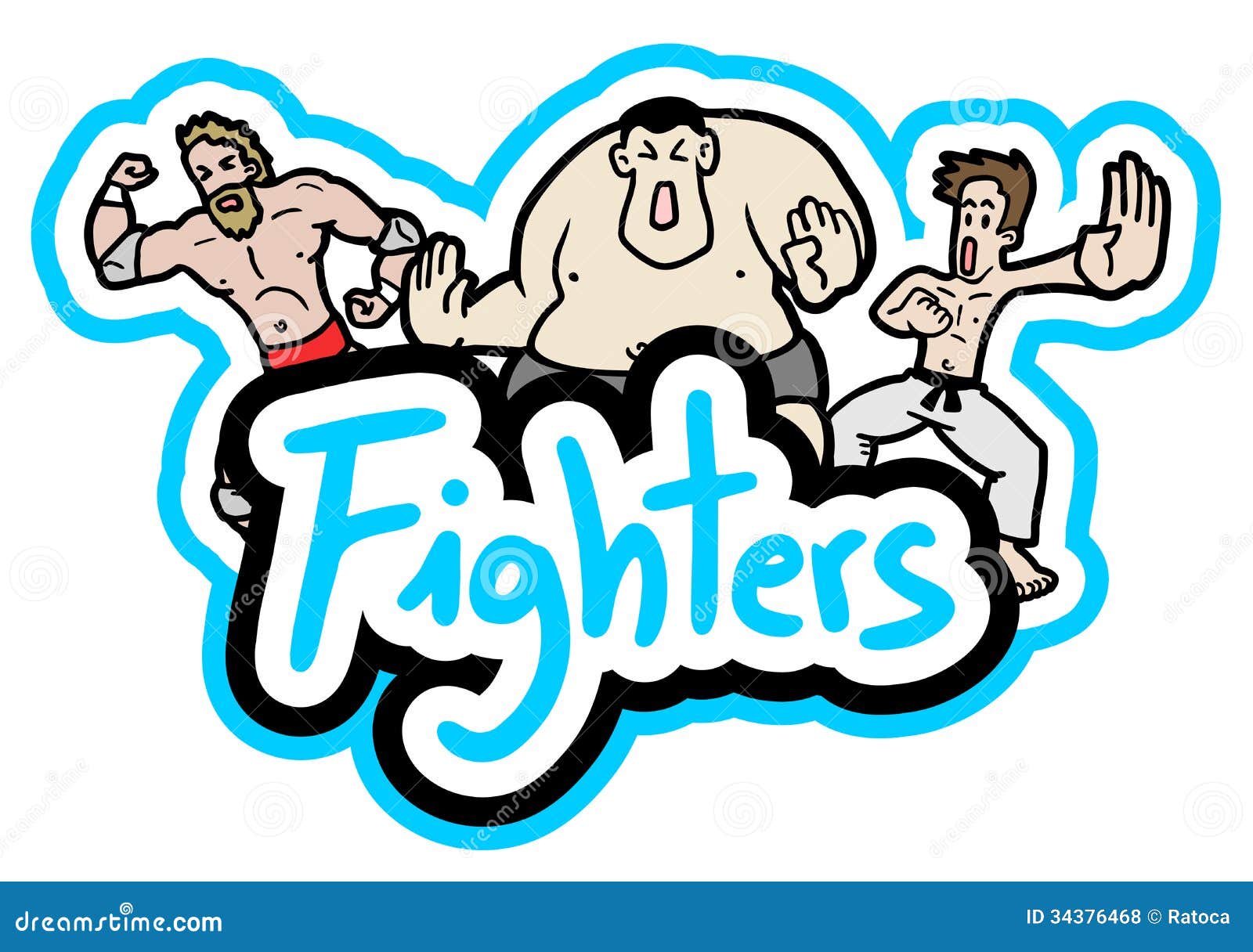 Fighters People Vector Set. | CartoonDealer.com #77575892