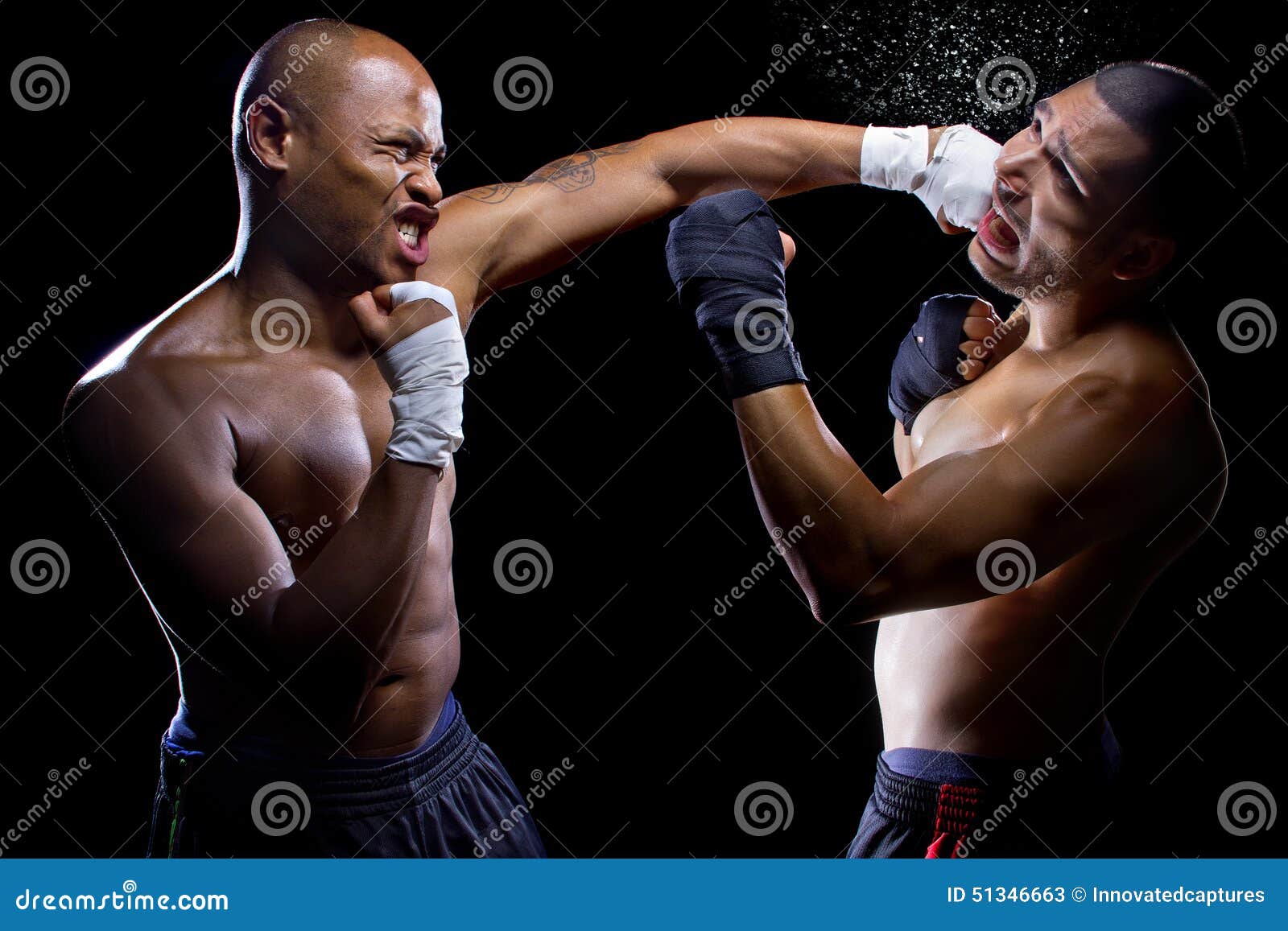 Fighters Sparring stock image. Image of competitor, latino - 51346663