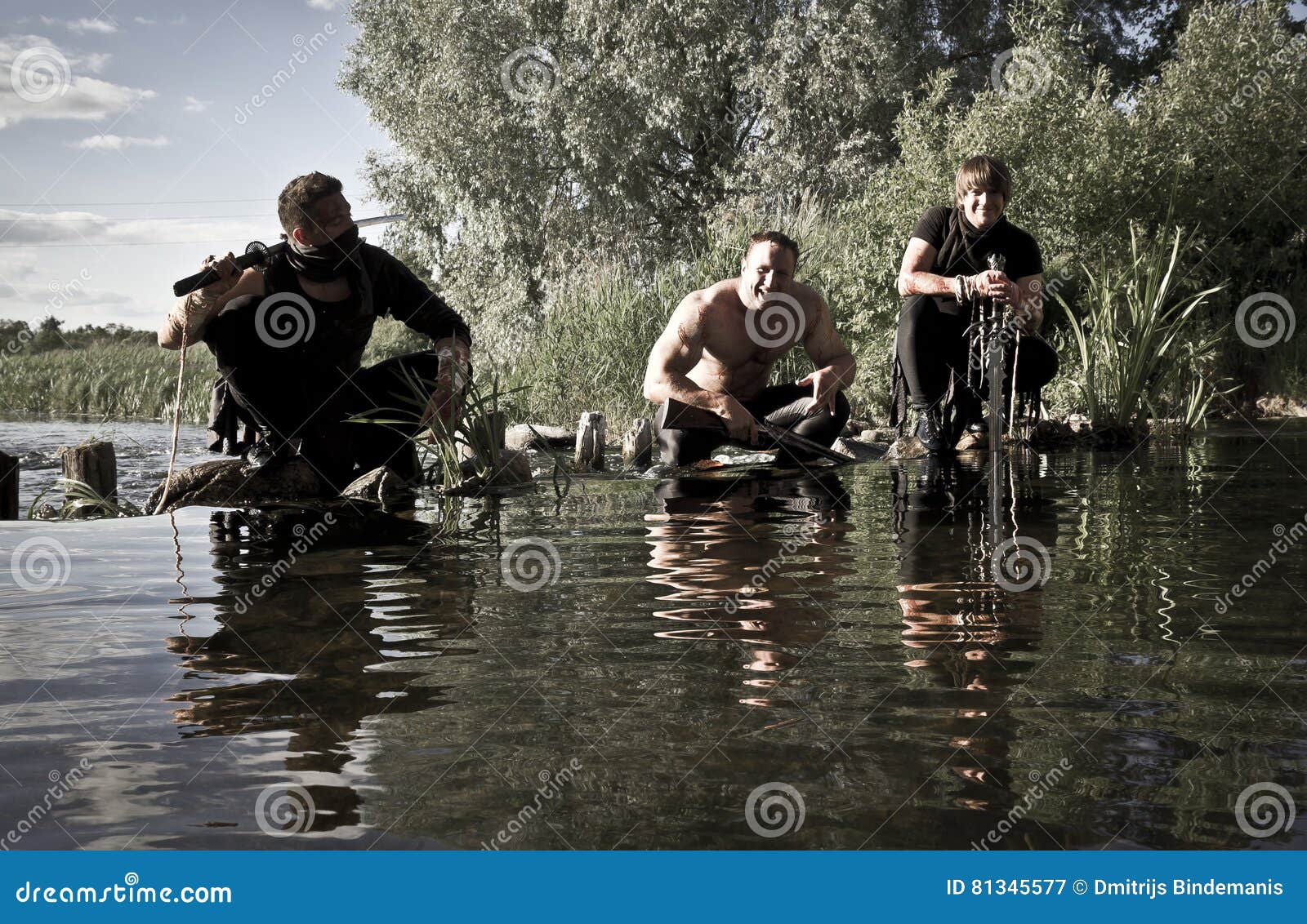 Fighters with weapons stock image. Image of danger, boxing - 81345577