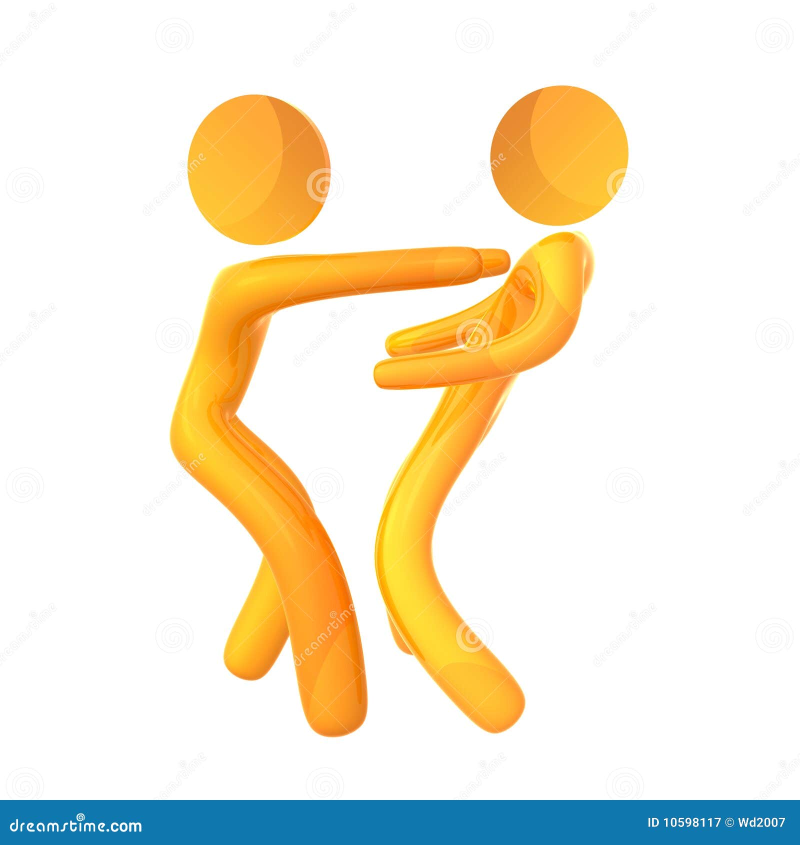 Fighting 3d humanoid icon stock illustration. Illustration of sign ...