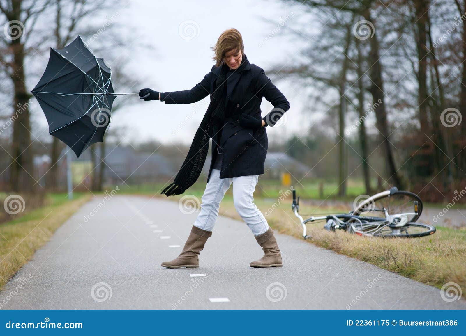 Fighting against the wind stock image. Image of autumn - 22361175