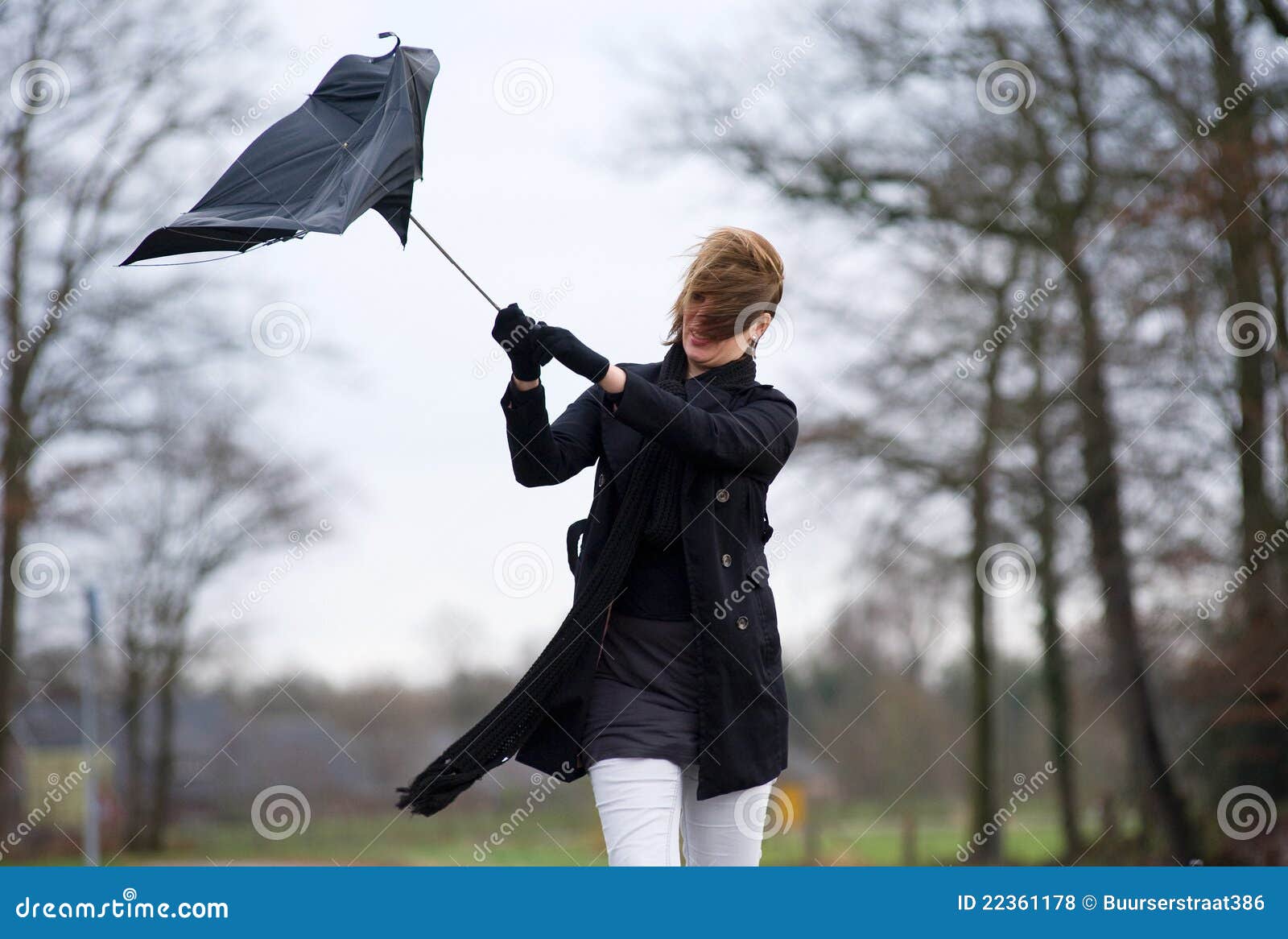 Fighting against the wind stock photo. Image of street - 22361178