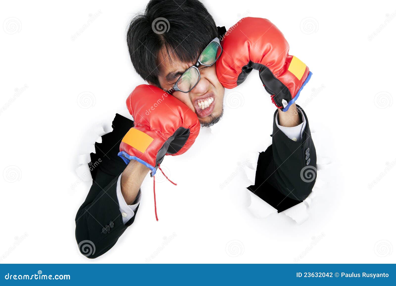 Fighting against yourself stock photo. Image of businessman - 23632042
