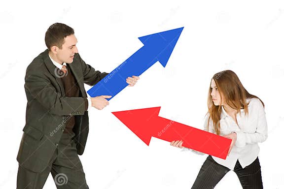 Fighting with arrows stock image. Image of arrow, businesswoman - 5041129