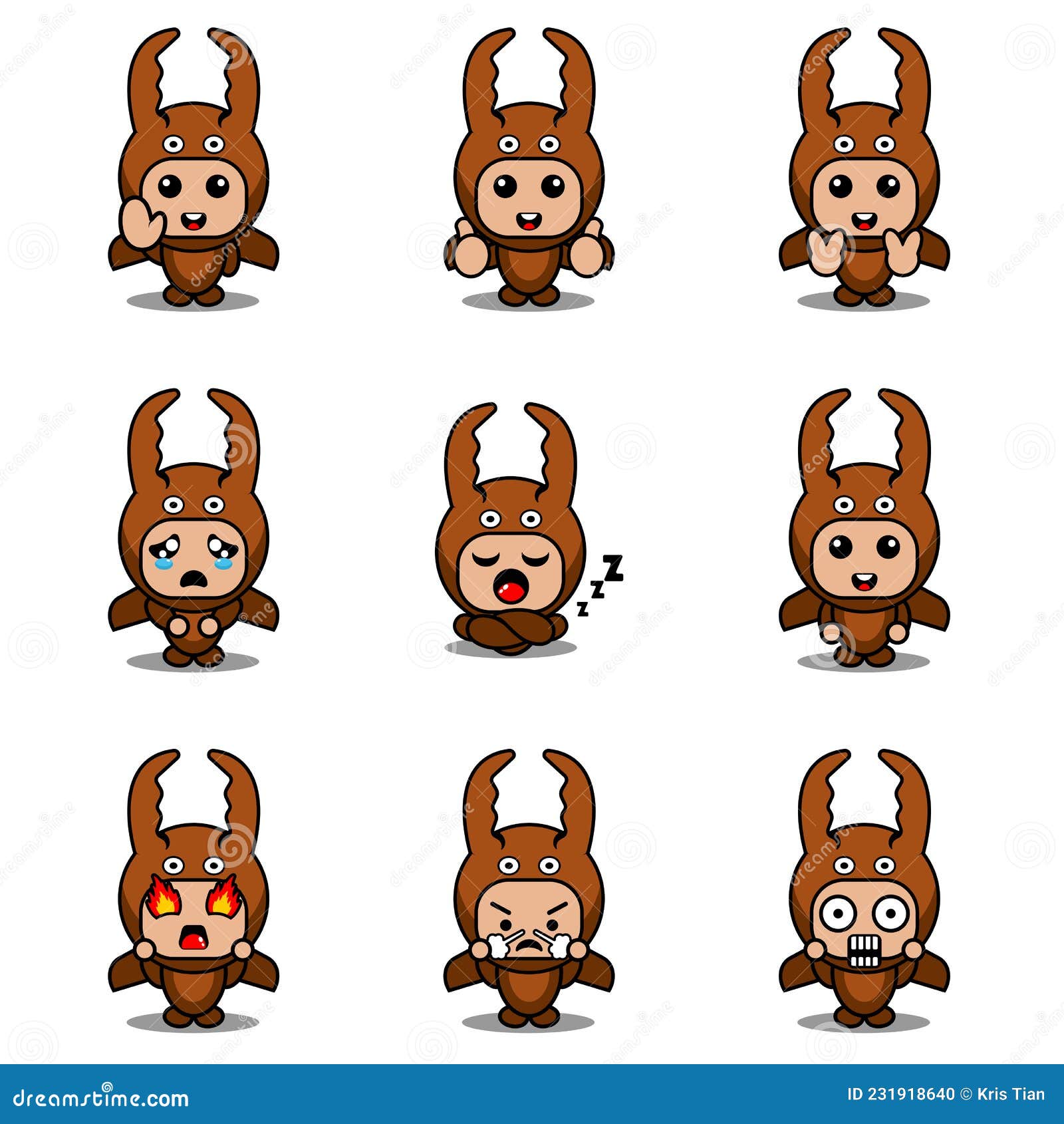 Fighting Beetle Mascot Costume Expression Set Stock Vector ... Fighting Beetle Mascot Costume Expression Set Stock Vector ...
