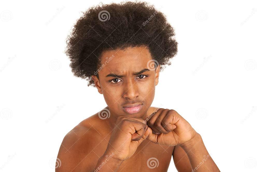 Fighting black boy stock image. Image of black, afro - 24030657