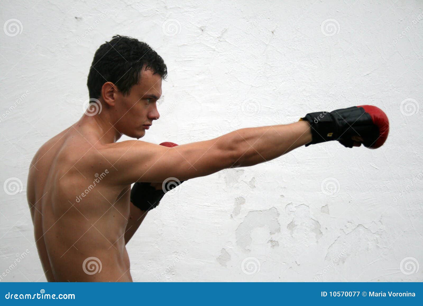 Fighting boxing man stock image. Image of attractive - 10570077