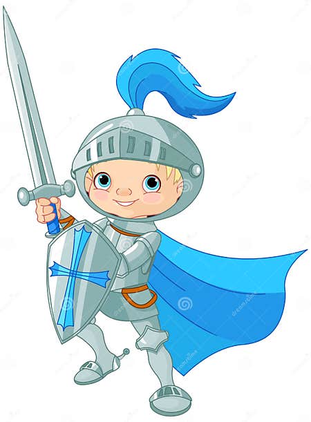 Fighting Brave Knight stock vector. Illustration of cartoon - 79400010