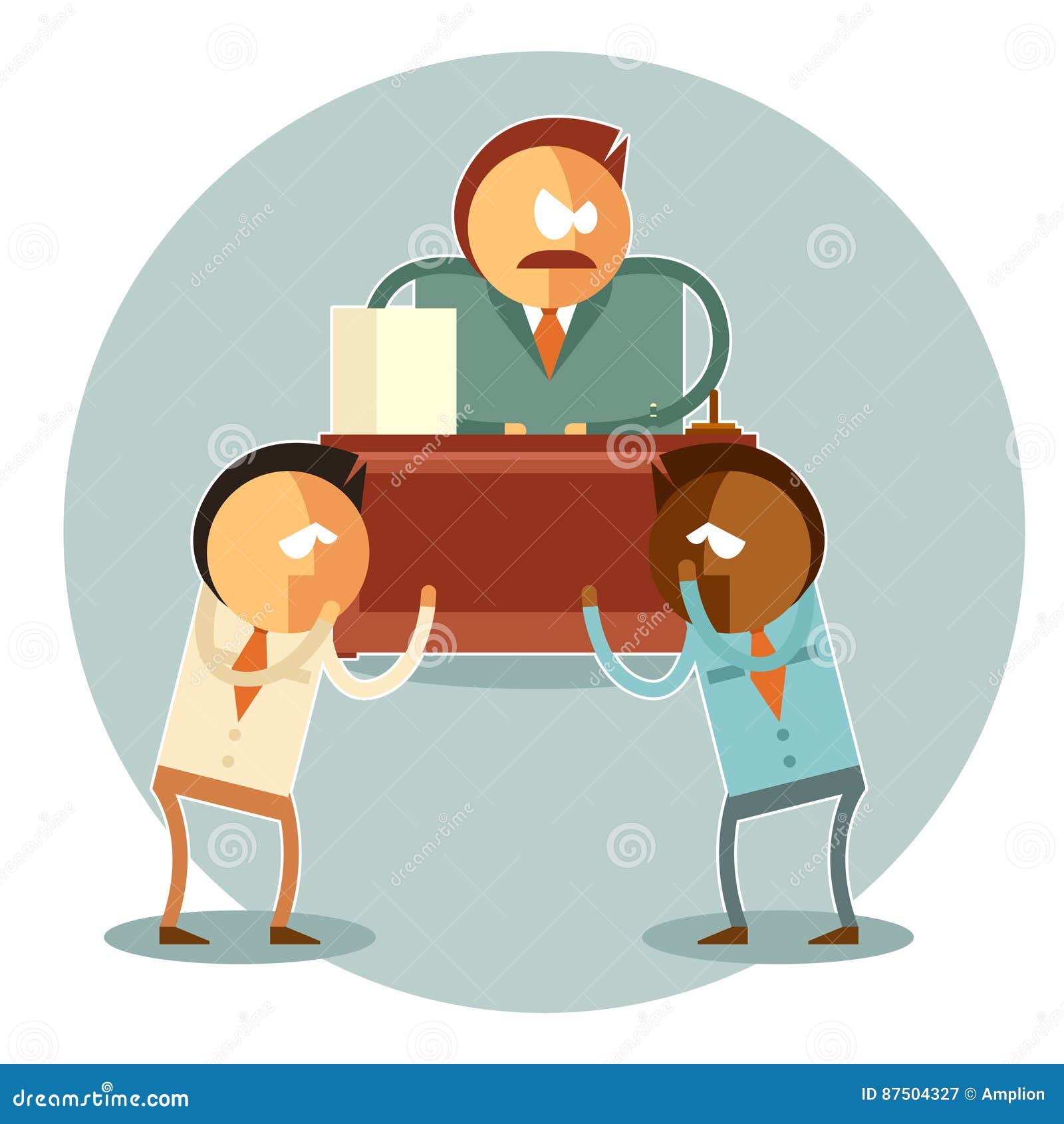 Fighting of Businessmen for Their Boss2 Stock Vector - Illustration of ...