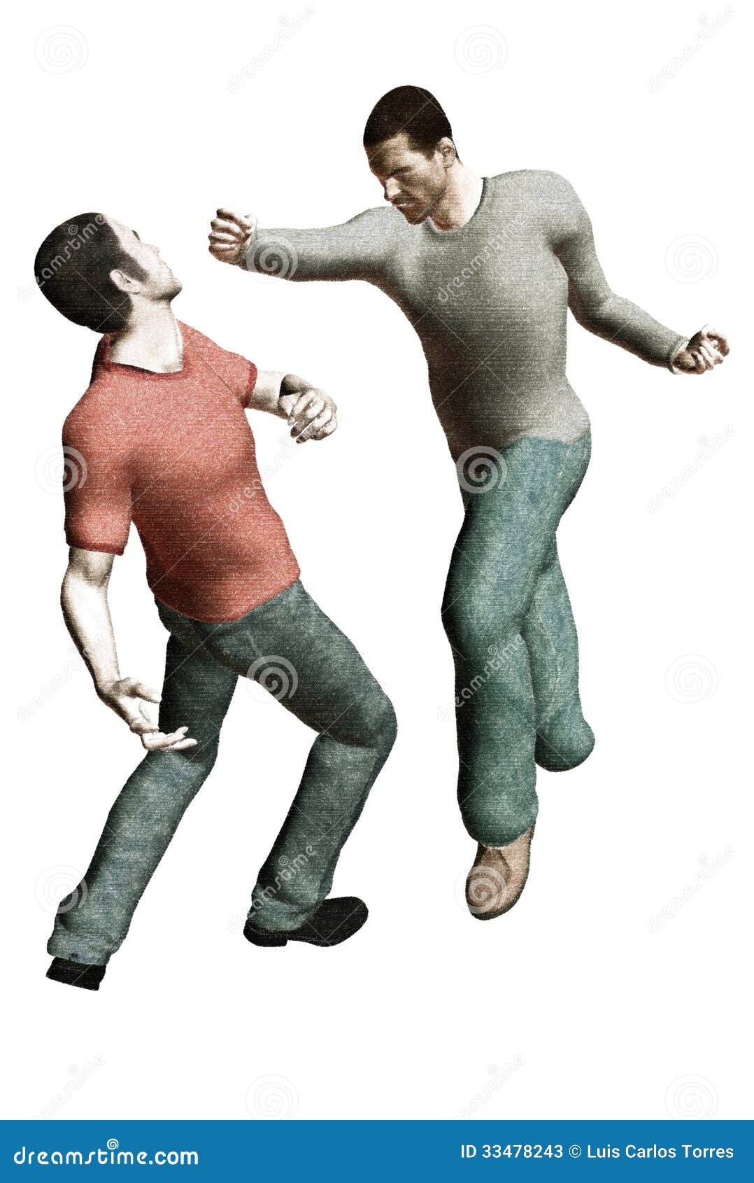 Fighting (CG3D) stock illustration. Illustration of vertical - 33478243