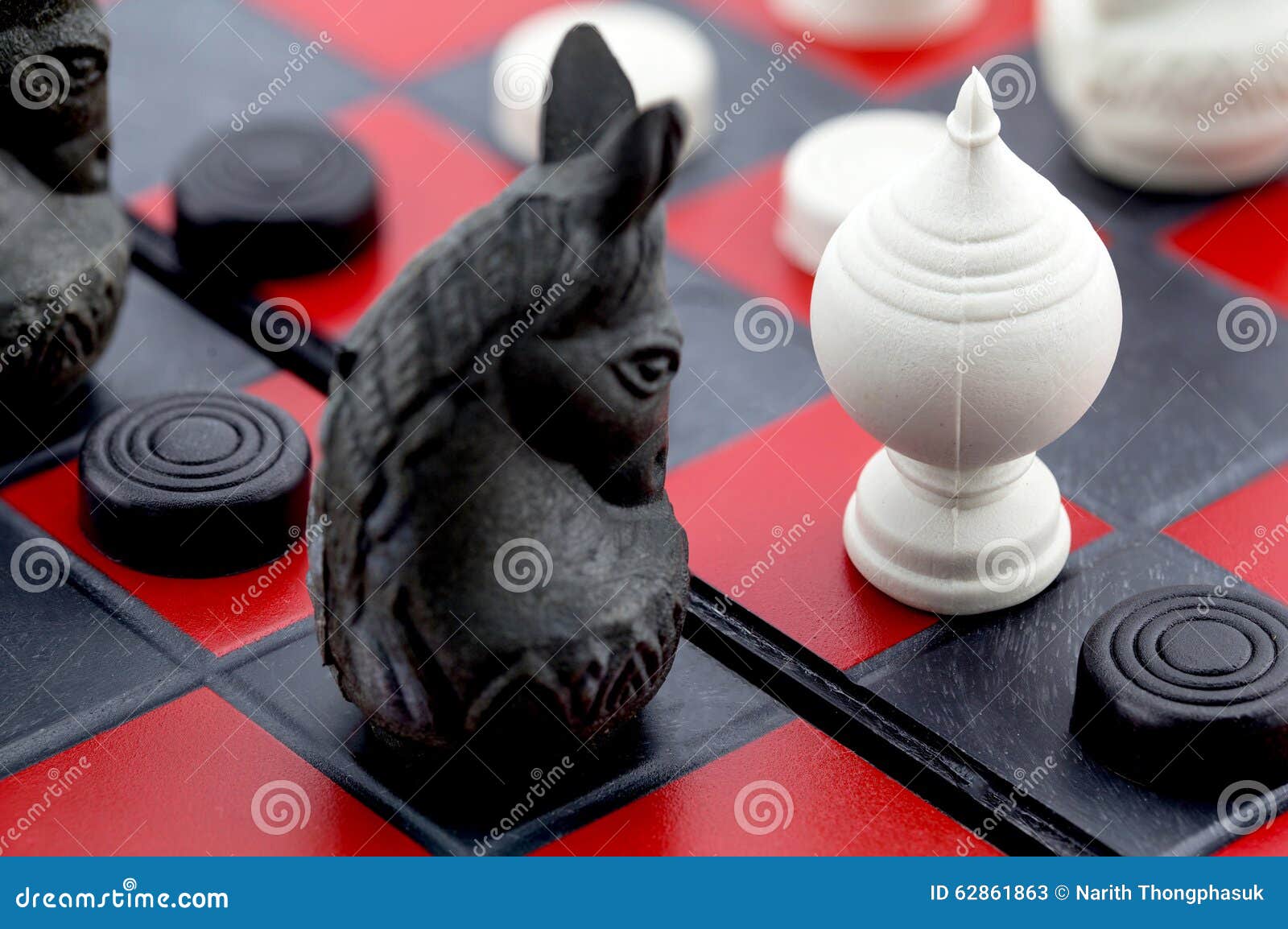 Fighting between Chess Board Stock Image - Image of challenge ...