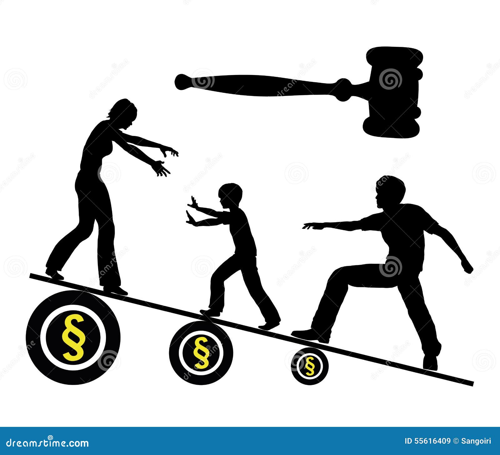 Fighting for Child Custody stock illustration. Illustration of battle ...