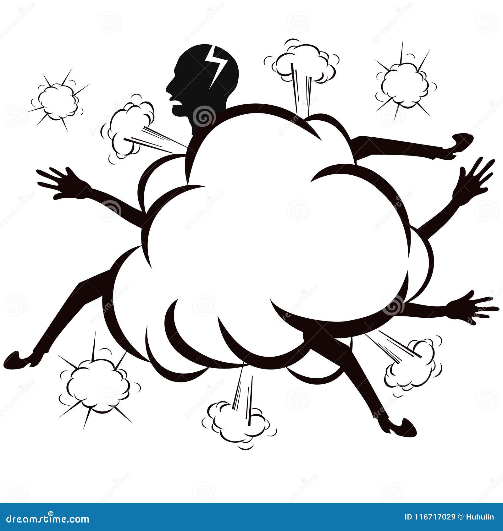 Cartoon Fight Cloud Gif