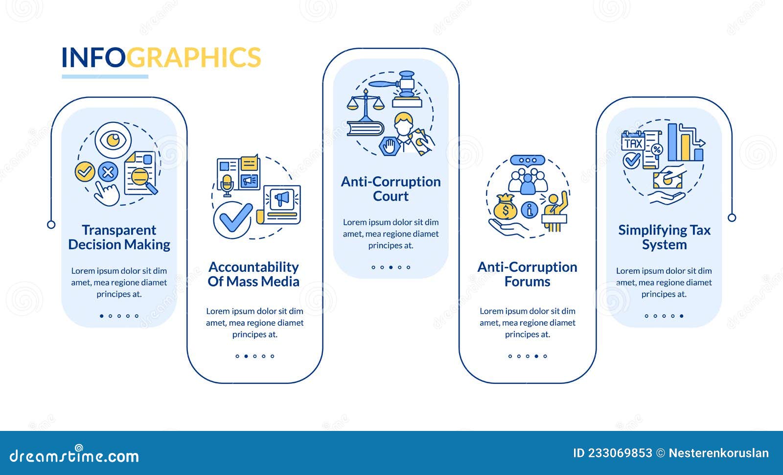 Fighting Corruption Vector Infographic Template Stock Vector ...