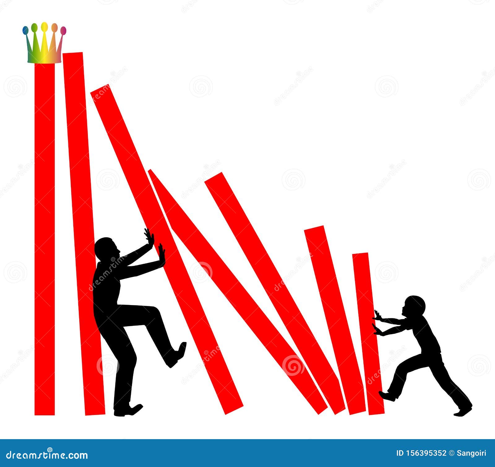 Fighting for the crown stock illustration. Illustration of experience ...