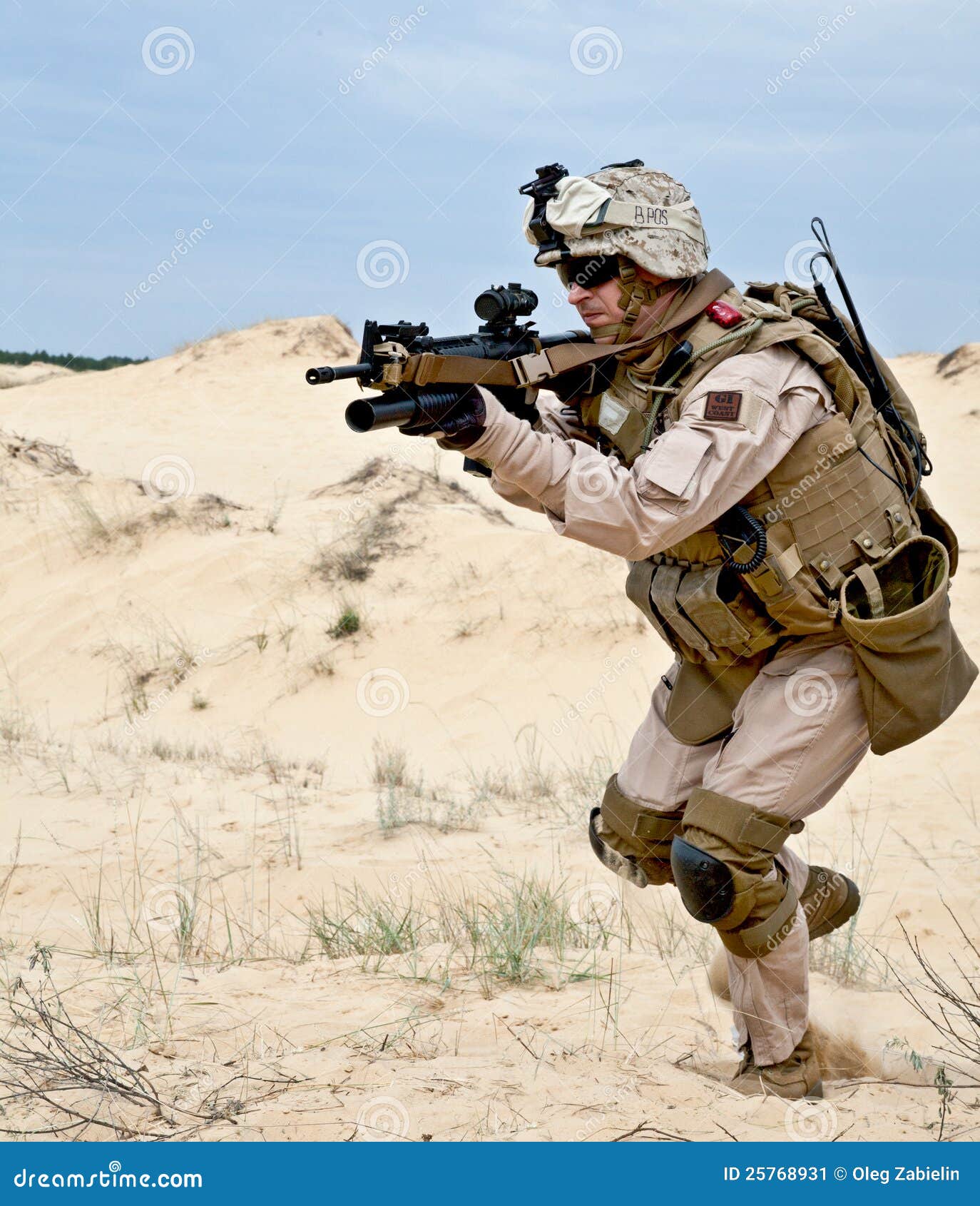Fighting in the desert stock image. Image of ranger, troops - 25768931