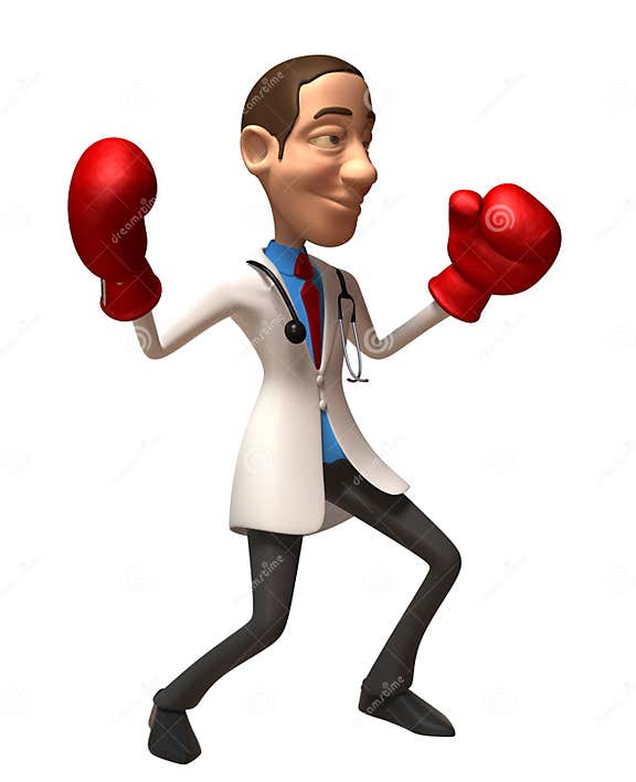 Fighting doctor stock illustration. Illustration of doctors - 5027570