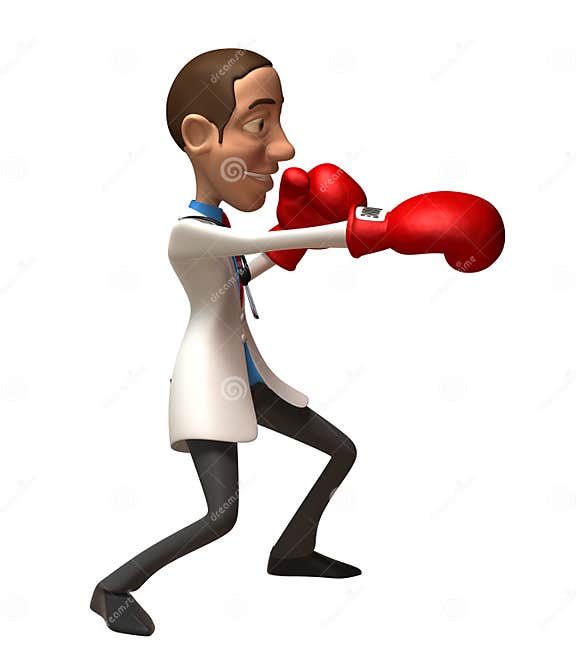 Fighting doctor stock illustration. Illustration of hospital - 5027575