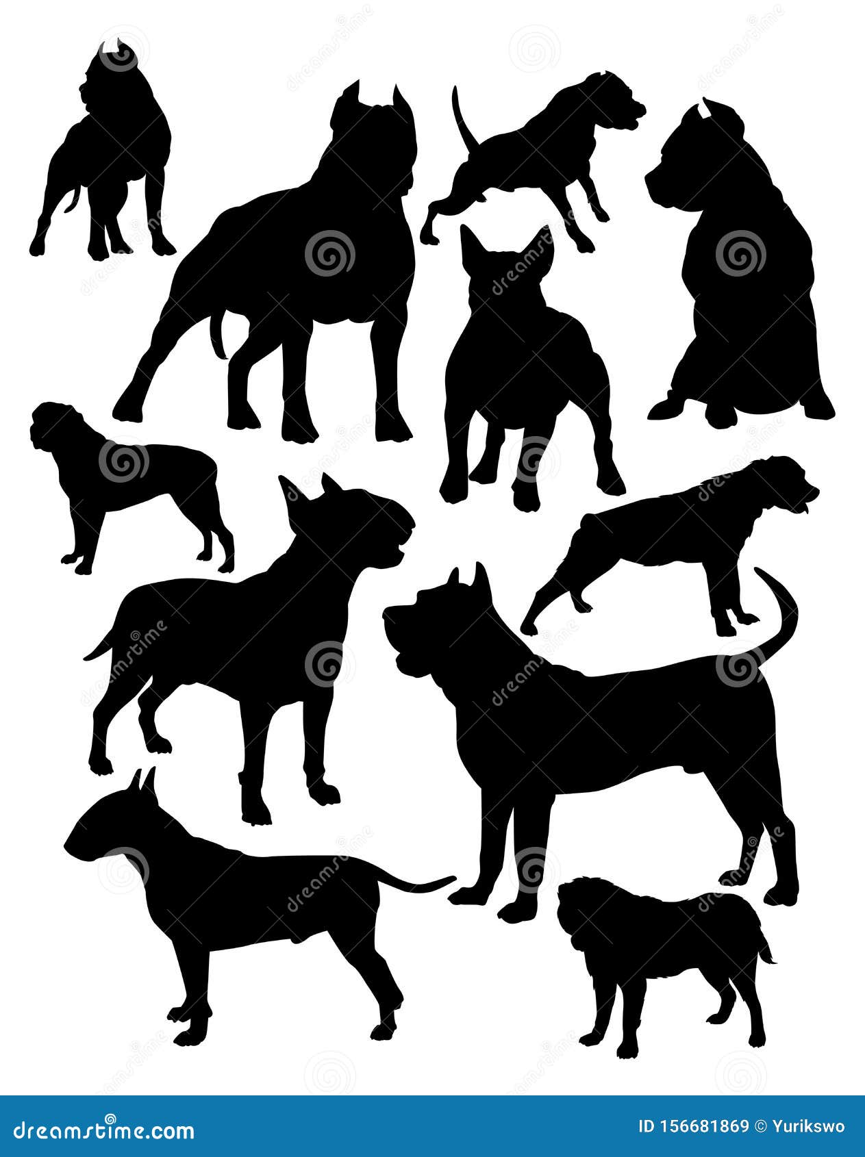 Fighting dogs vector stock vector. Illustration of canine - 156681869