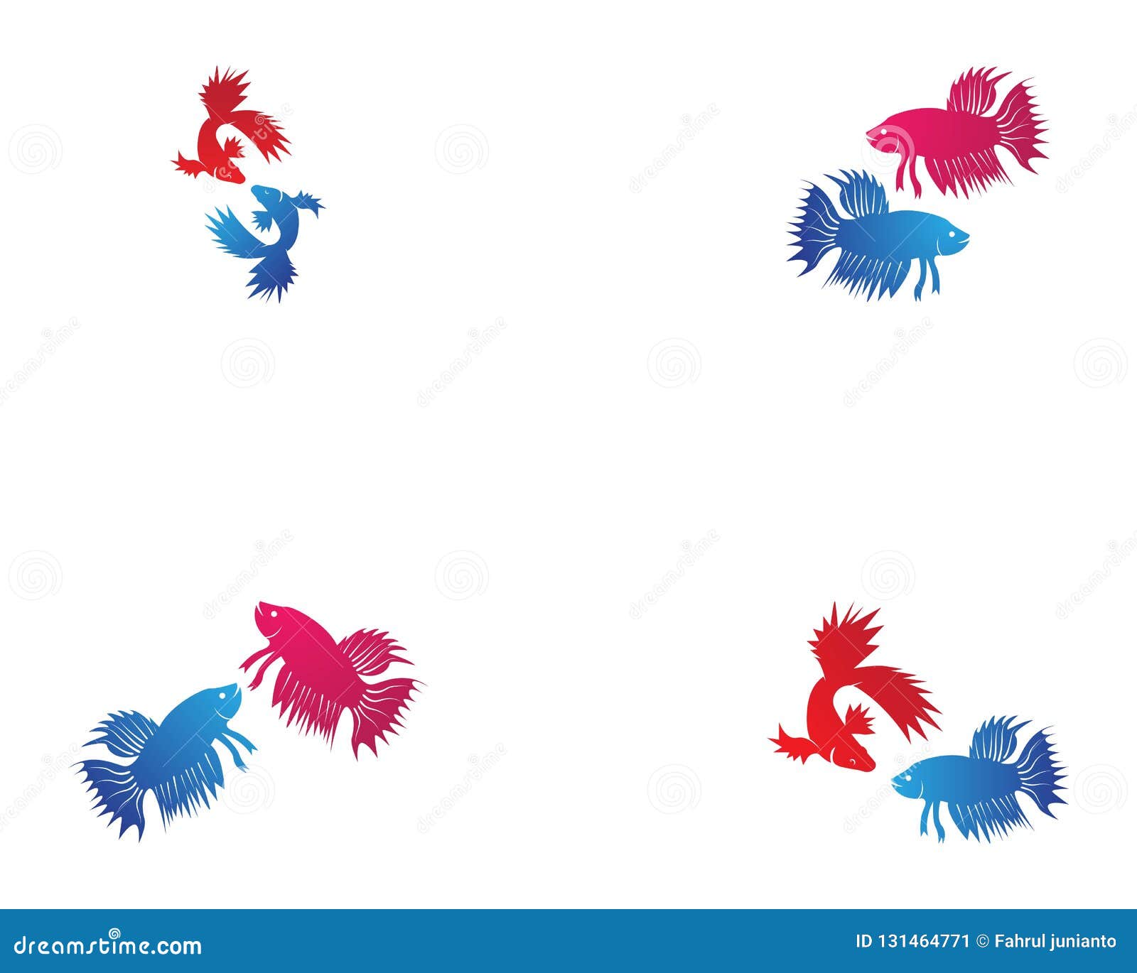 Fighting Fish Icon Logo Vector Stock Vector - Illustration of nature ...