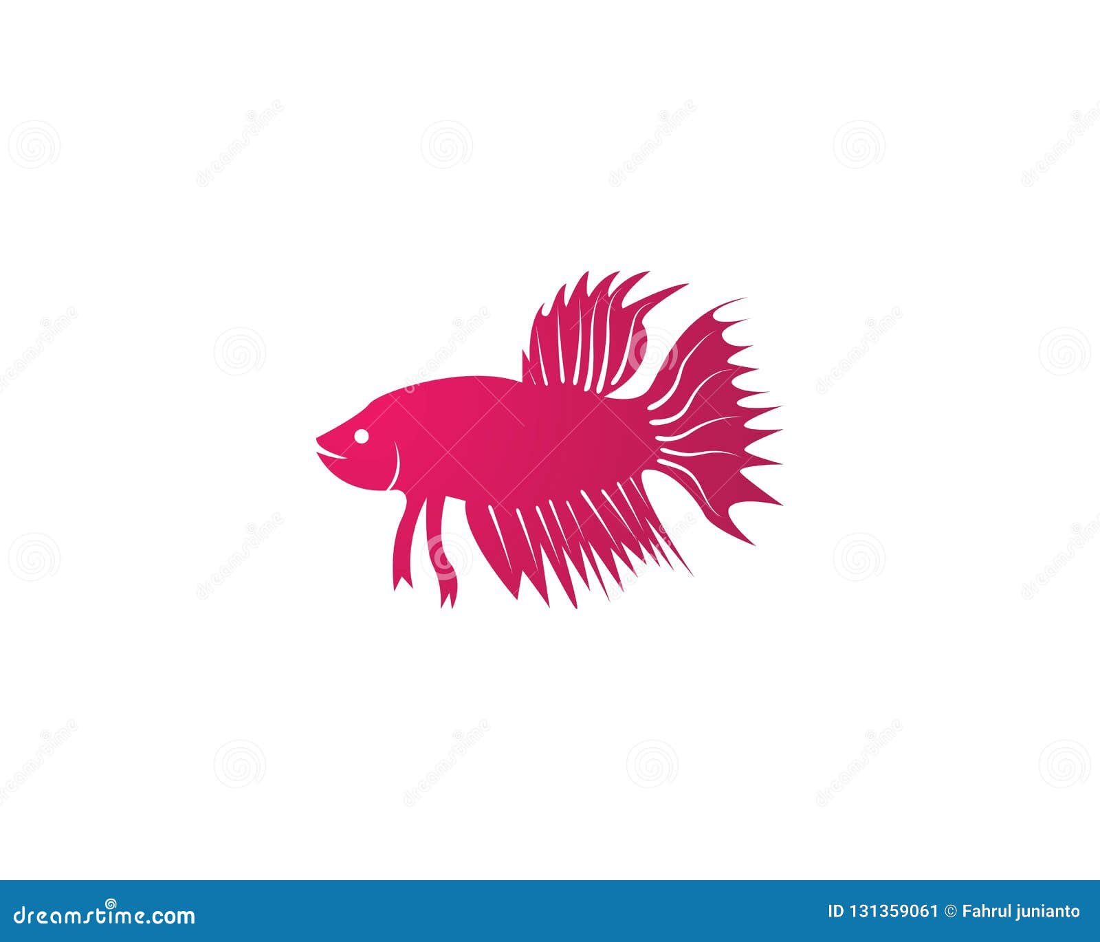 Fighting Fish Icon Logo Vector Illustration Stock Vector - Illustration ...