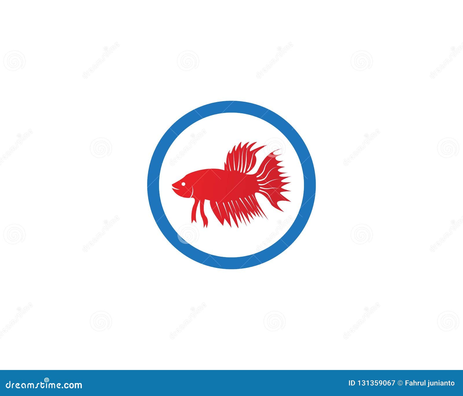 Fighting Fish Icon Logo Vector Illustration Stock Vector - Illustration ...