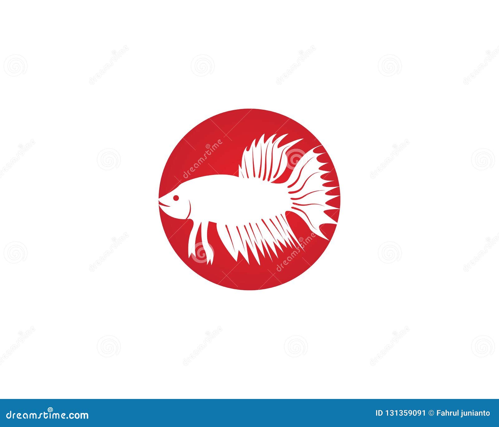 Fighting Fish Icon Logo Vector Illustration Stock Vector - Illustration ...