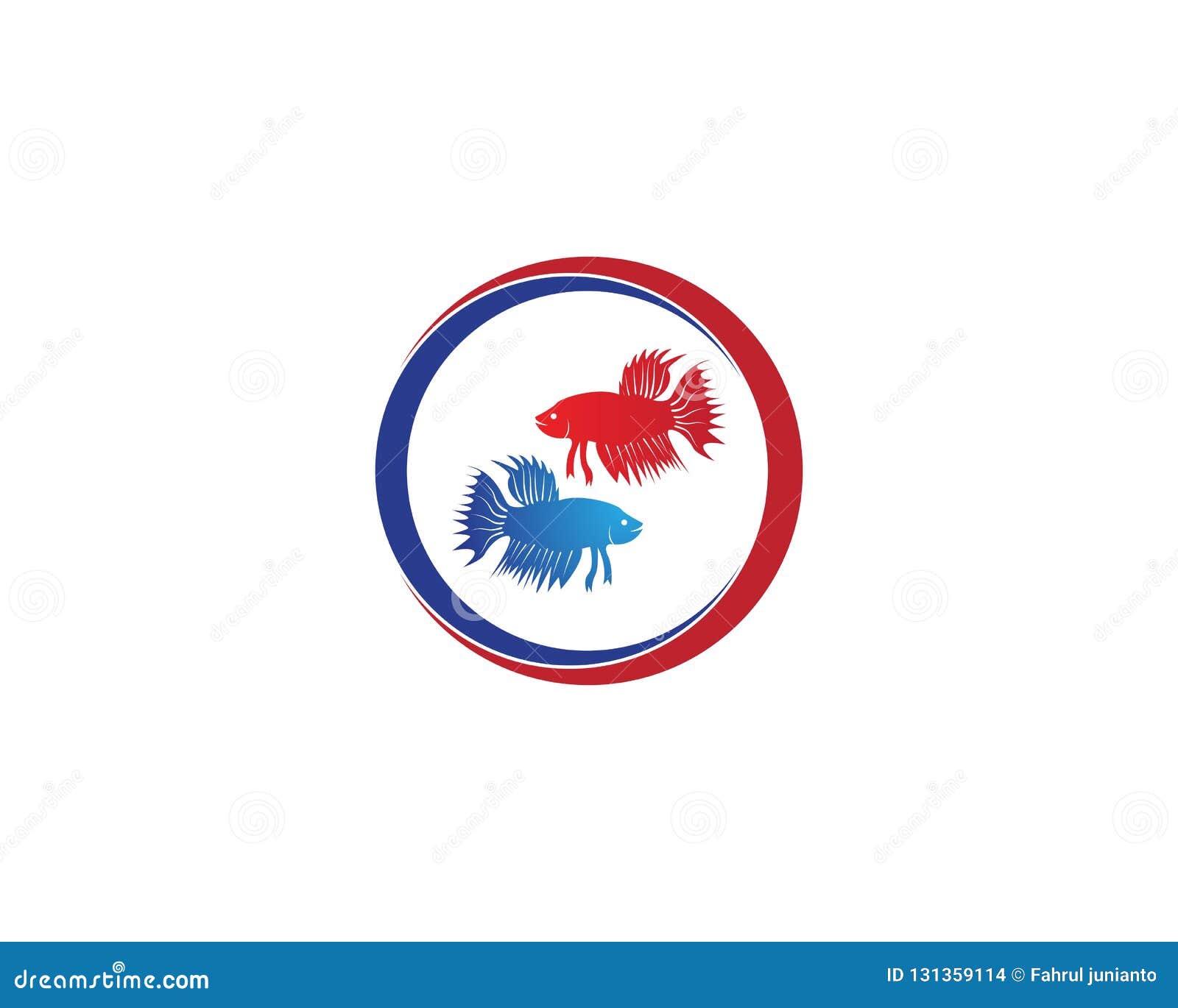 Fighting Fish Icon Logo Vector Illustration Stock Vector - Illustration ...