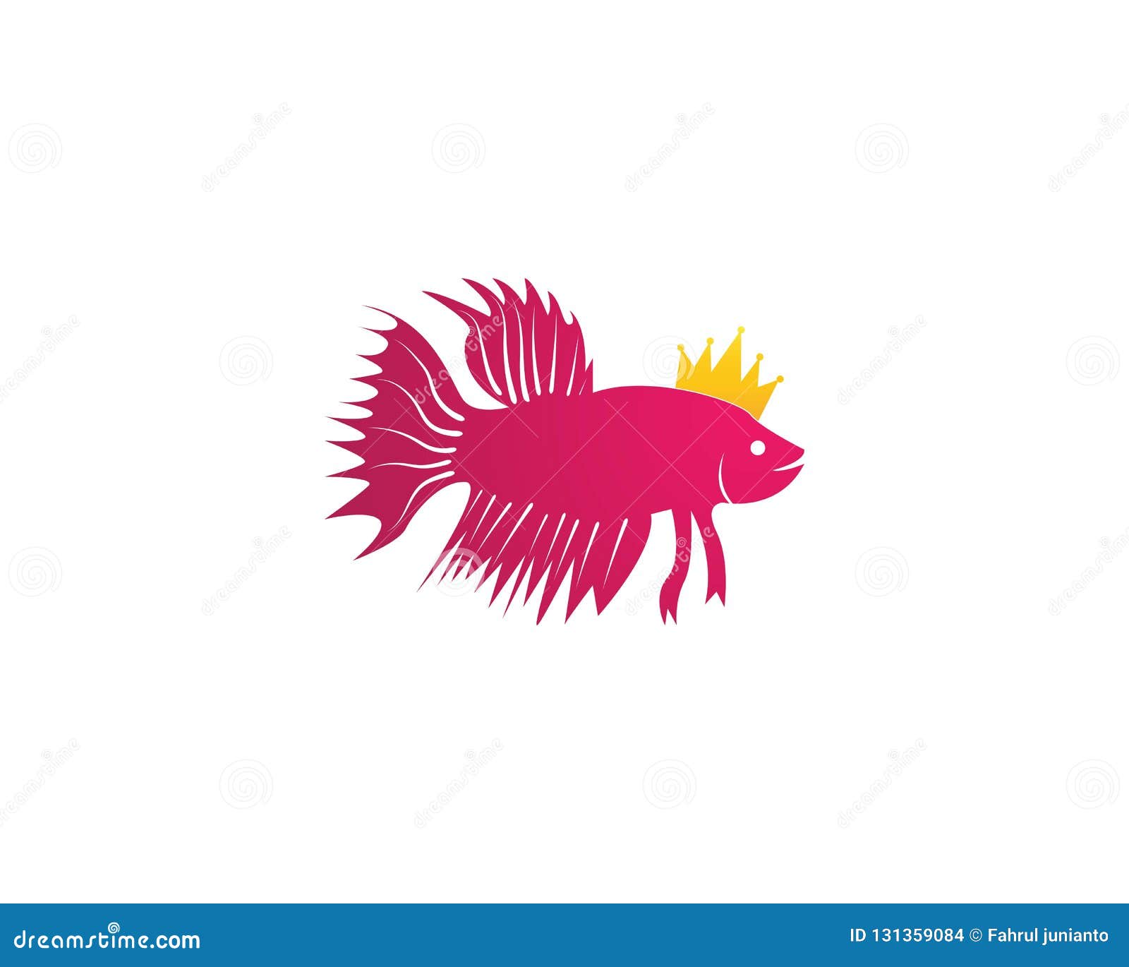 Fighting Fish King Logo Vector Stock Vector - Illustration of design ...