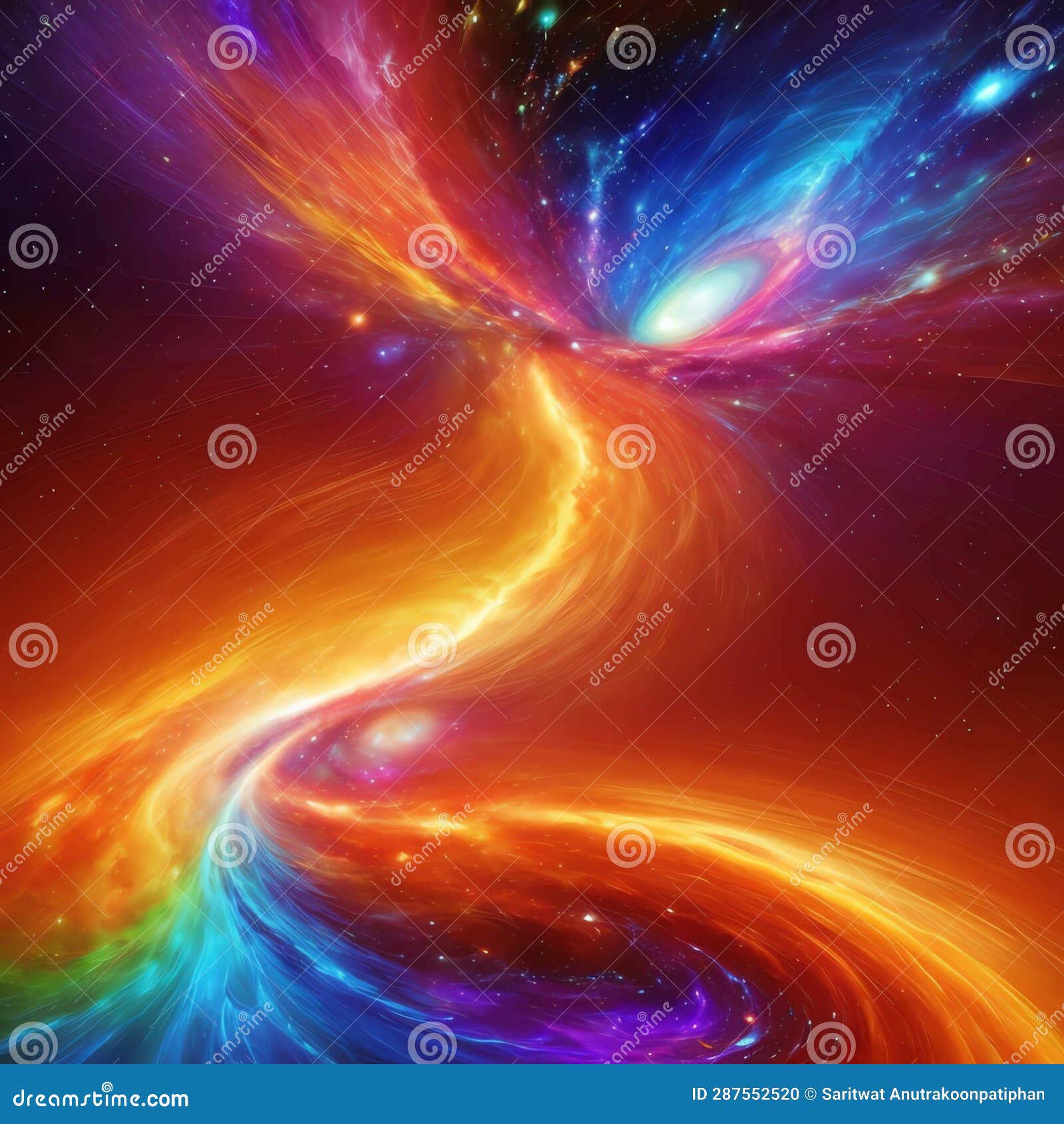 Fighting Galaxy Fire Colorful Background Generative AI Stock ...