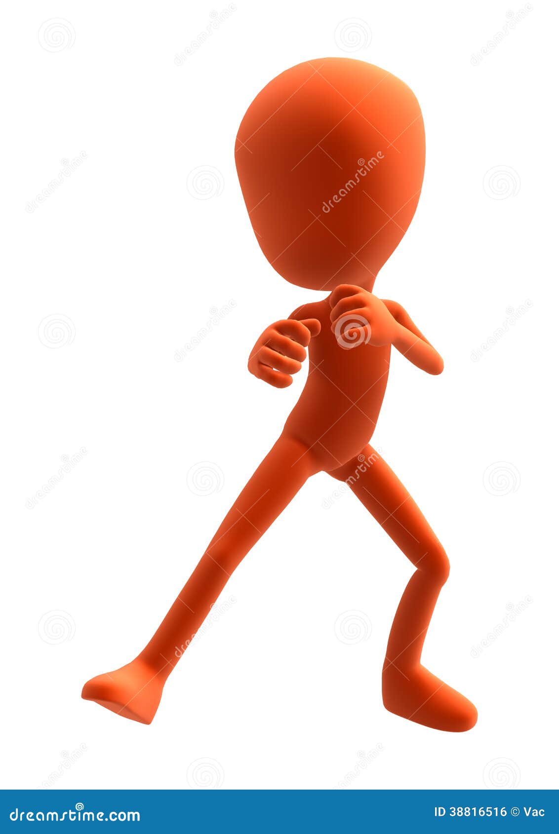 Fighting Man. 3D Human Body Model. Vector Graphics Composed Of ...