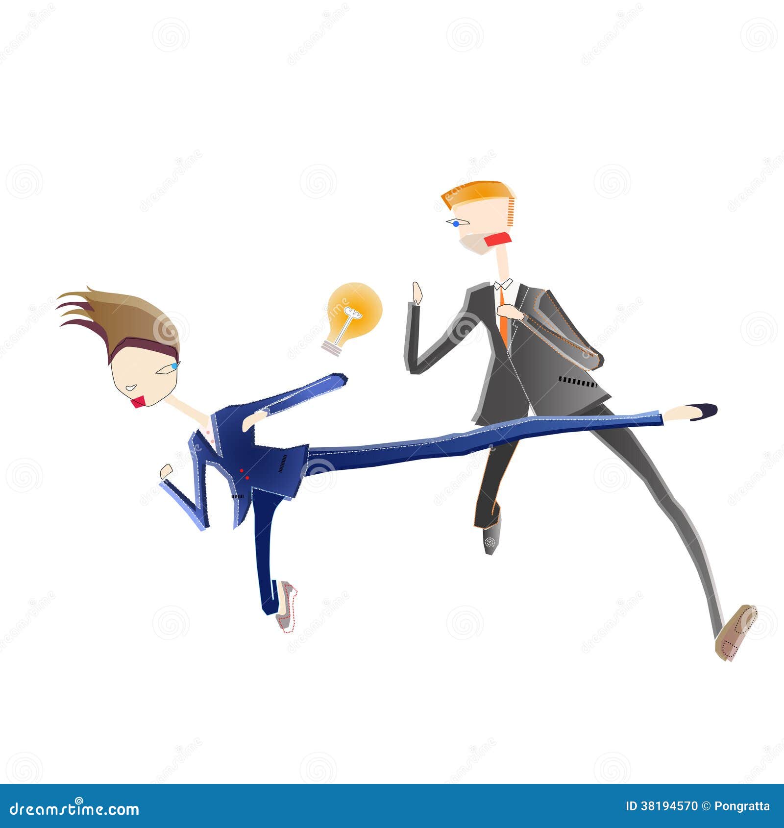 Fighting for idea stock vector. Illustration of field - 38194570