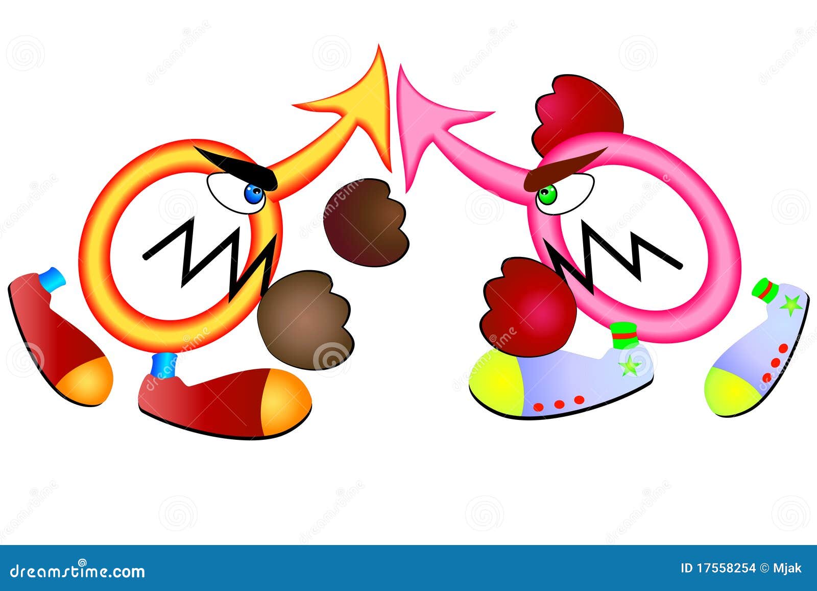 Fighting male signs stock vector. Illustration of enemy - 17558254