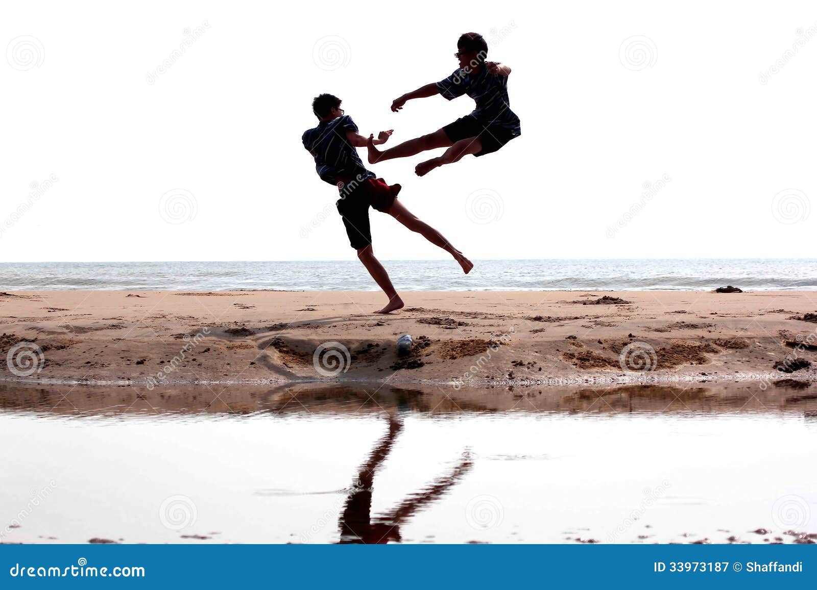 Fighting near the beach stock image. Image of skills - 33973187