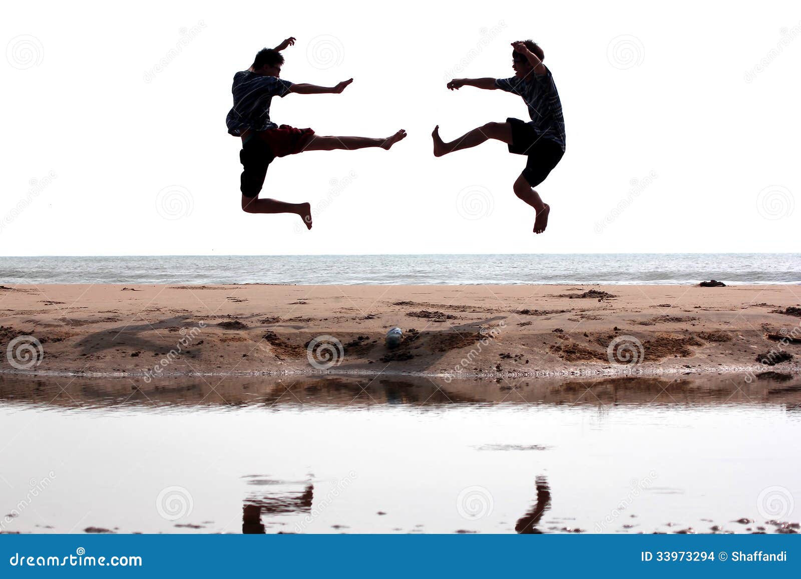 Fighting near the beach stock photo. Image of dawn, martial - 33973294