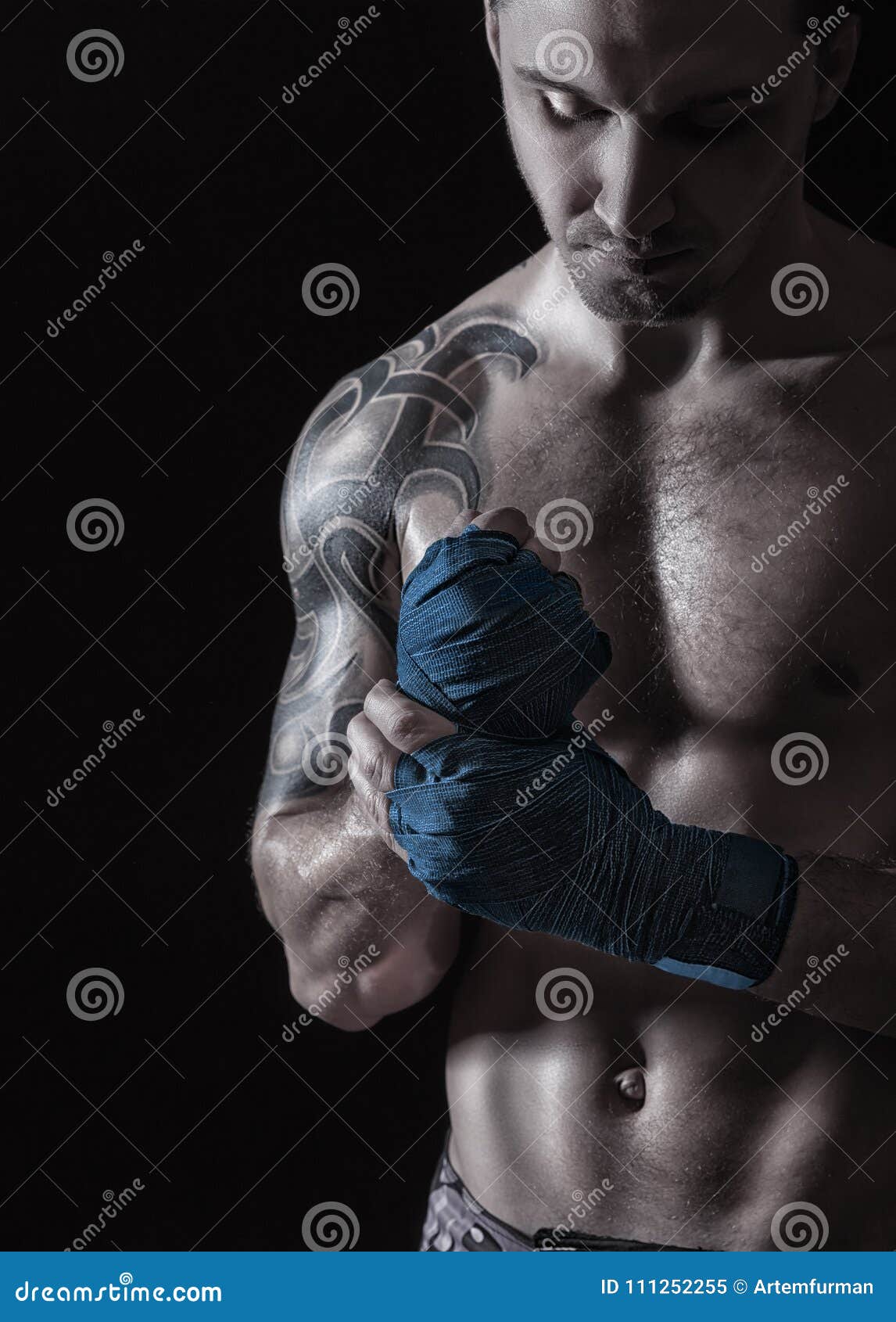 Fighting preparation stock image. Image of athlete, power - 111252255
