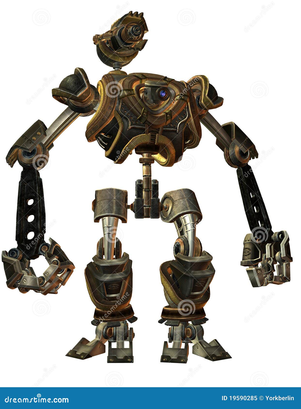 Fighting Robots Isometric Composition Cartoon Vector | CartoonDealer ...