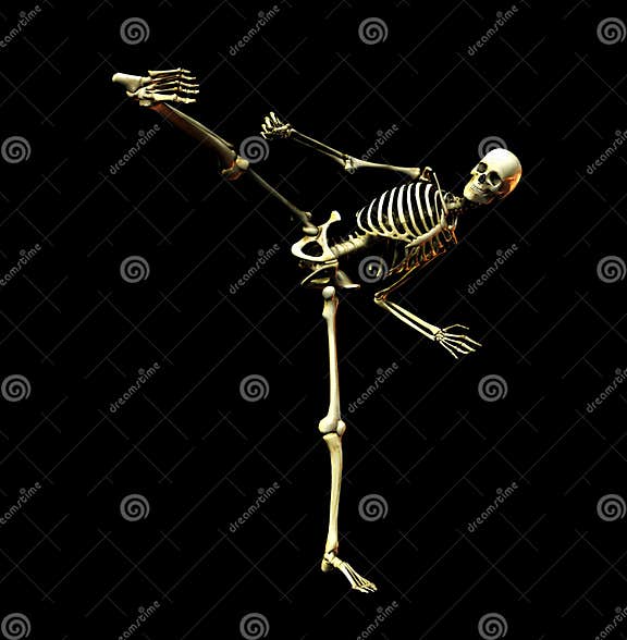 Fighting Skeleton stock illustration. Illustration of generated - 619214