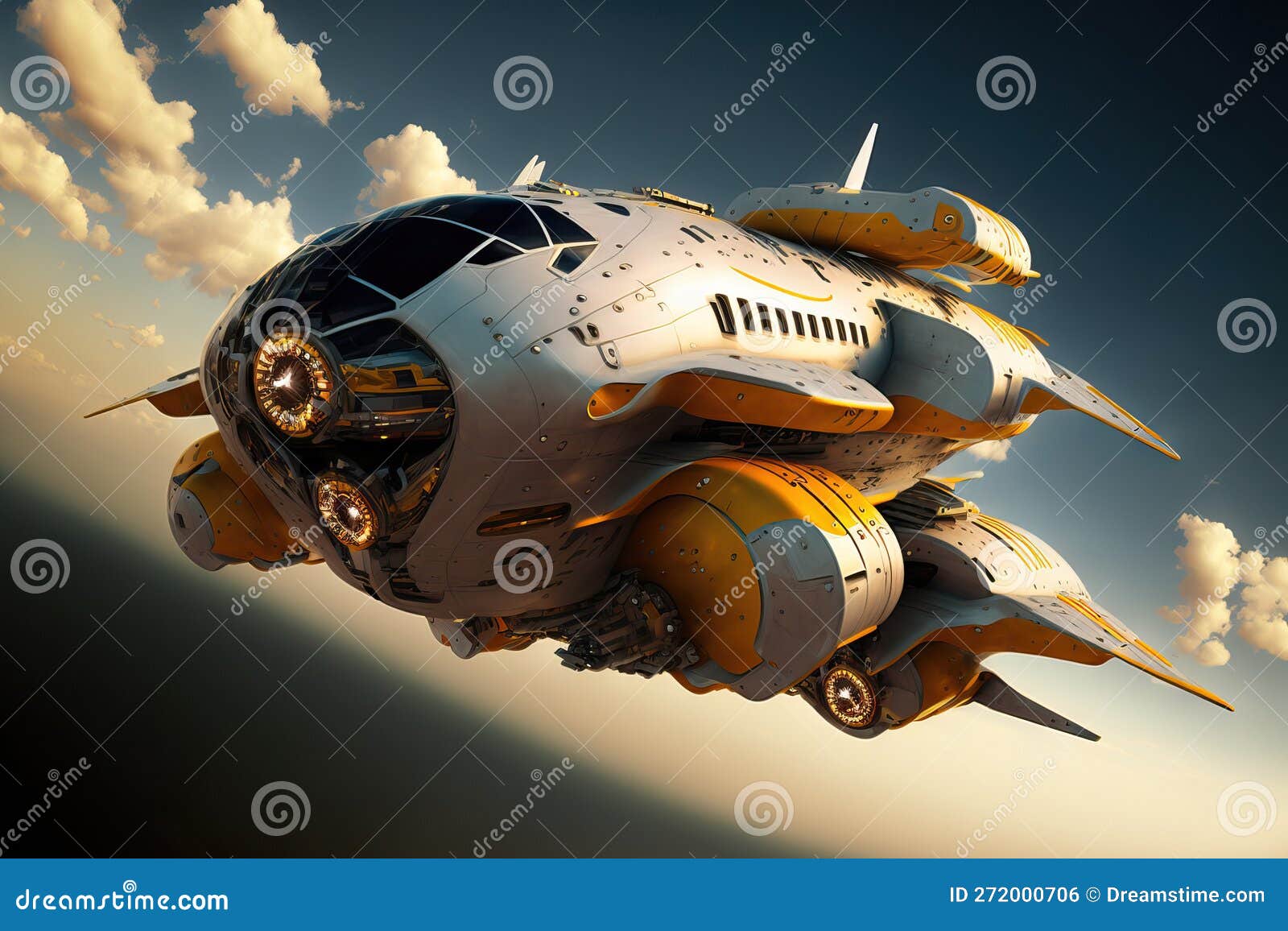 Fighting spaceship jet stock illustration. Illustration of fiction ...