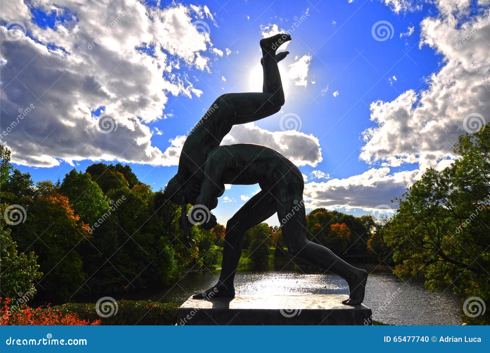 Fighting Stones in Oslo Park Stock Photo - Image of water, figure: 65477740