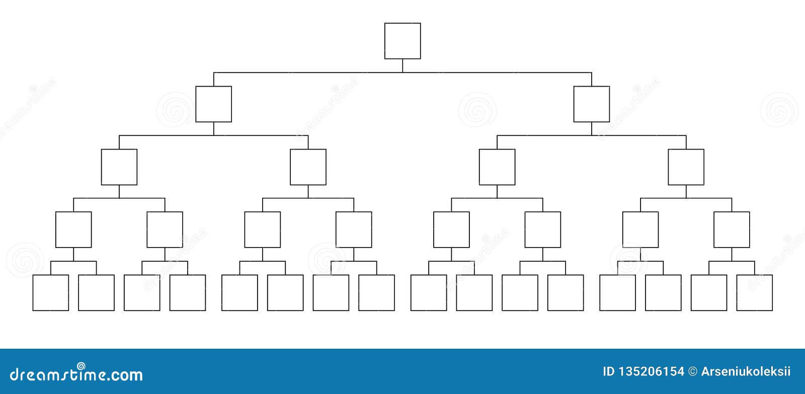 Fighting Tournament Bracket. Empty Contest Chart Template Stock Vector ...