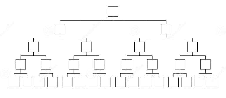 Fighting Tournament Bracket. Empty Contest Chart Template Stock Vector ...