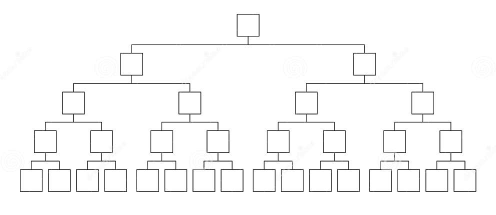 Fighting Tournament Bracket. Empty Contest Chart Template Stock Vector ...