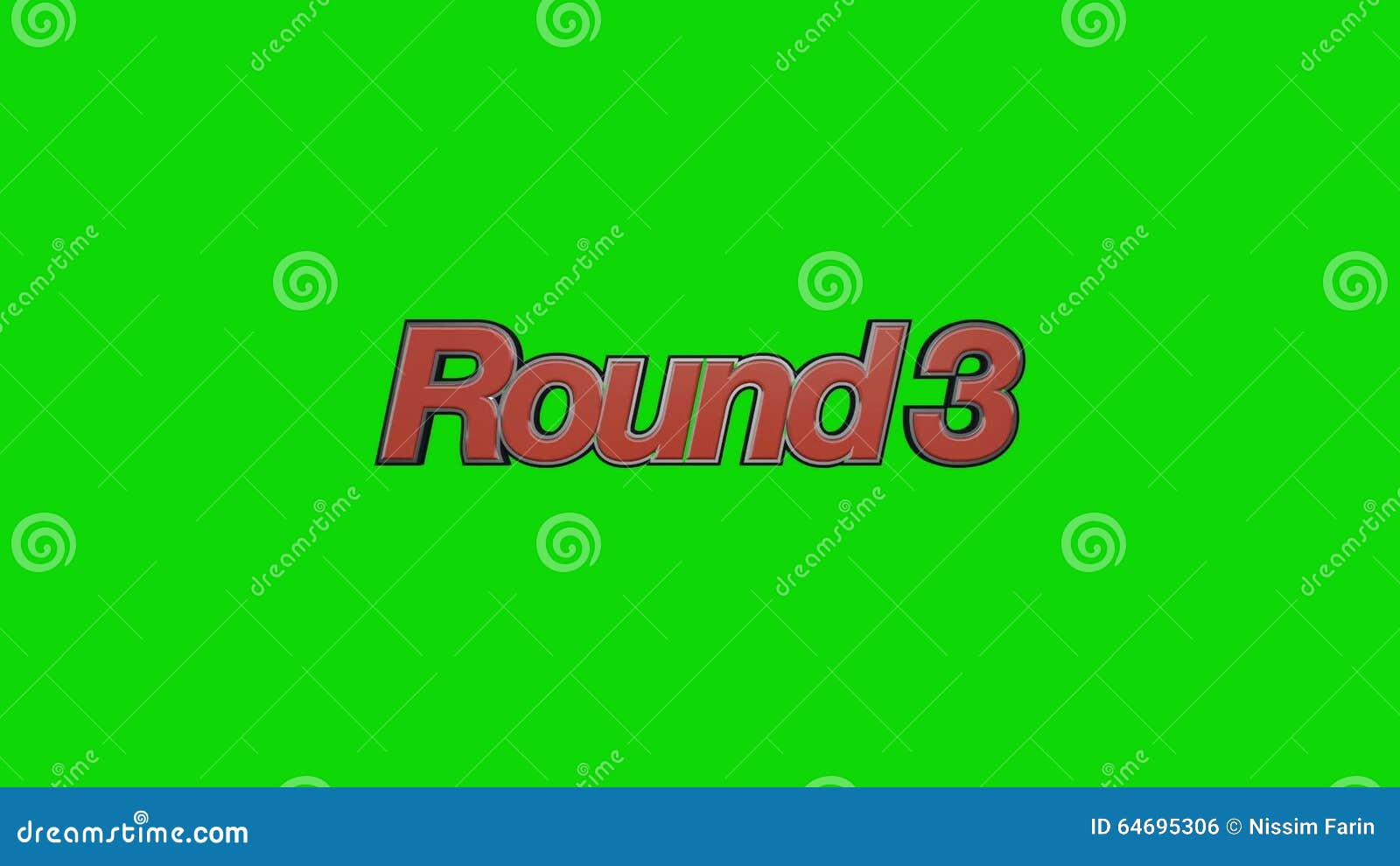 Fighting Video Game Style Round 1 and Continue Text on a Green Screen ...